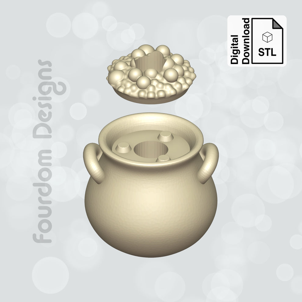 Cauldron Straw Topper STL File for 3D Printing - Digital Download ...
